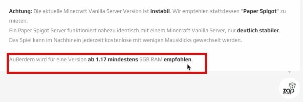 Minecraft Server RAM Kalkulator. Wie viel RAM braucht ein Minecraft Server?